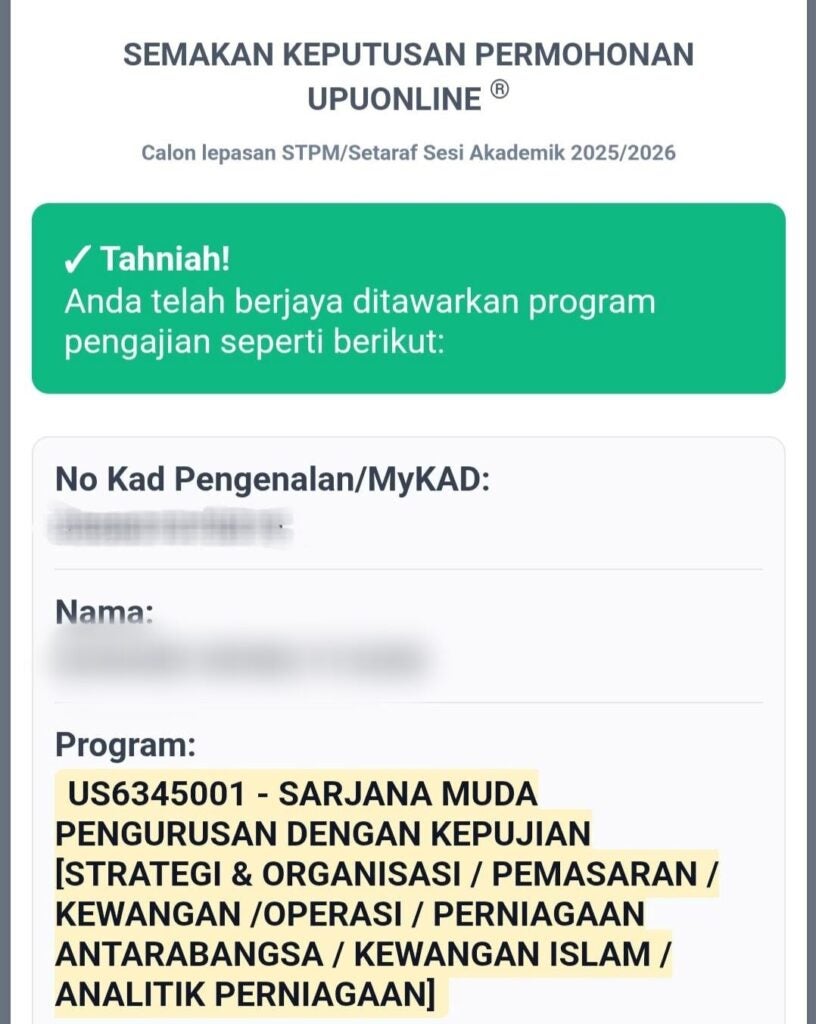 STPM Student with 4.0 CGPA & 99.9% Merit Score Rejected by 6 ...