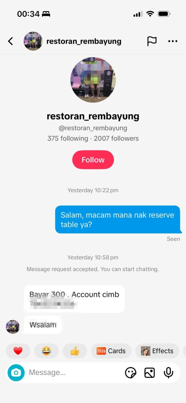 M’sian Eager to Dine at Rembayung Nearly Pays RM300 "Reservation Fee ...